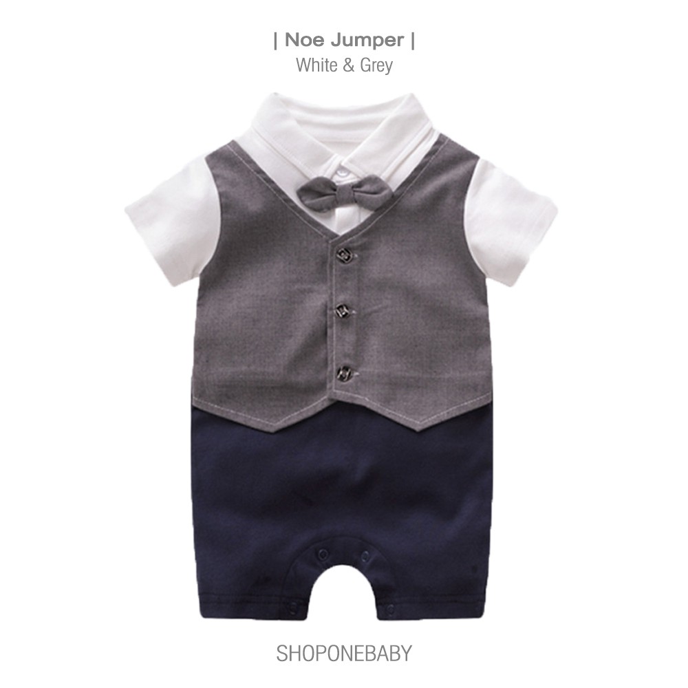 Jual INSTAN Jumper Boy Baby Set Baju Rumah Santai Bayi Dasi Anak Cowo ...