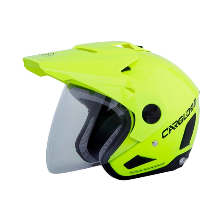 Jual Helm Motor Half Face Semi Cross Cargloss Former Text FZ Yellow ...