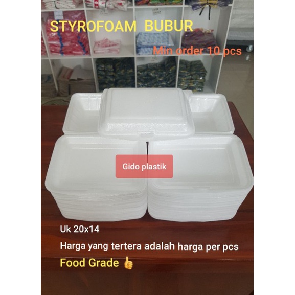 Jual styrofoam bubur /styrofoam snack/styrofoam makanan/stryfoam seblak ...