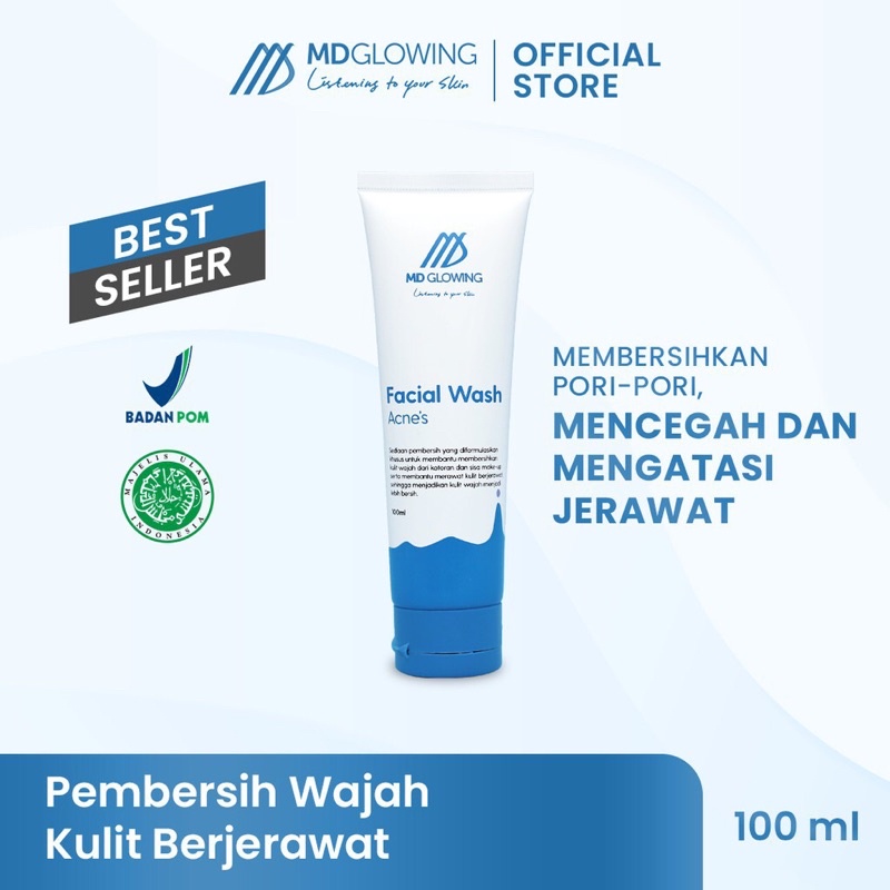 Jual Facial Wash Acne Care By Md Glowing Original Md Clinic | Shopee ...