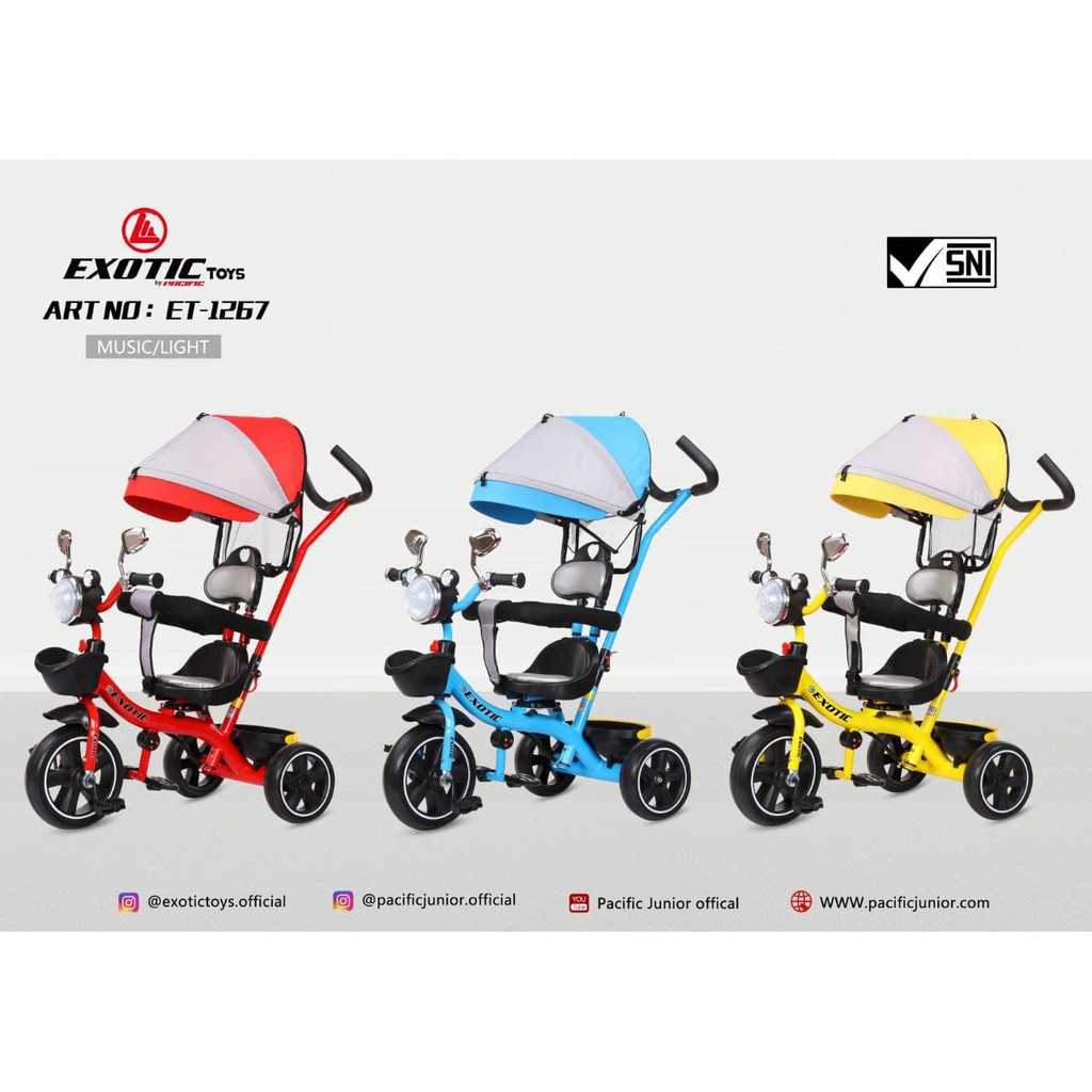 Jual Sepeda Roda Tiga Exotic Baby Stroller ET-1267 | Shopee Indonesia