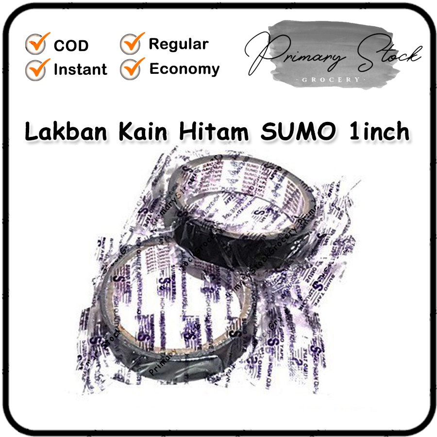 Jual Lakban Hitam Cloth Tape Kain Hitam 1 Inch Sumo | Shopee Indonesia
