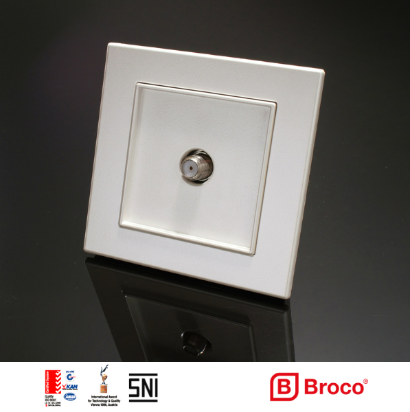 Jual Broco Electrical Plano E185 (B) TV Cable Socket Outlet F Type ...