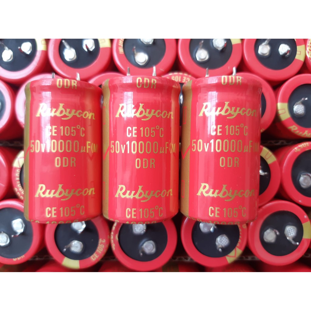 Jual PREMIUM RUBYCON 10000UF 50V SUPER RED CAPACITOR ELCO KAPASITOR ...