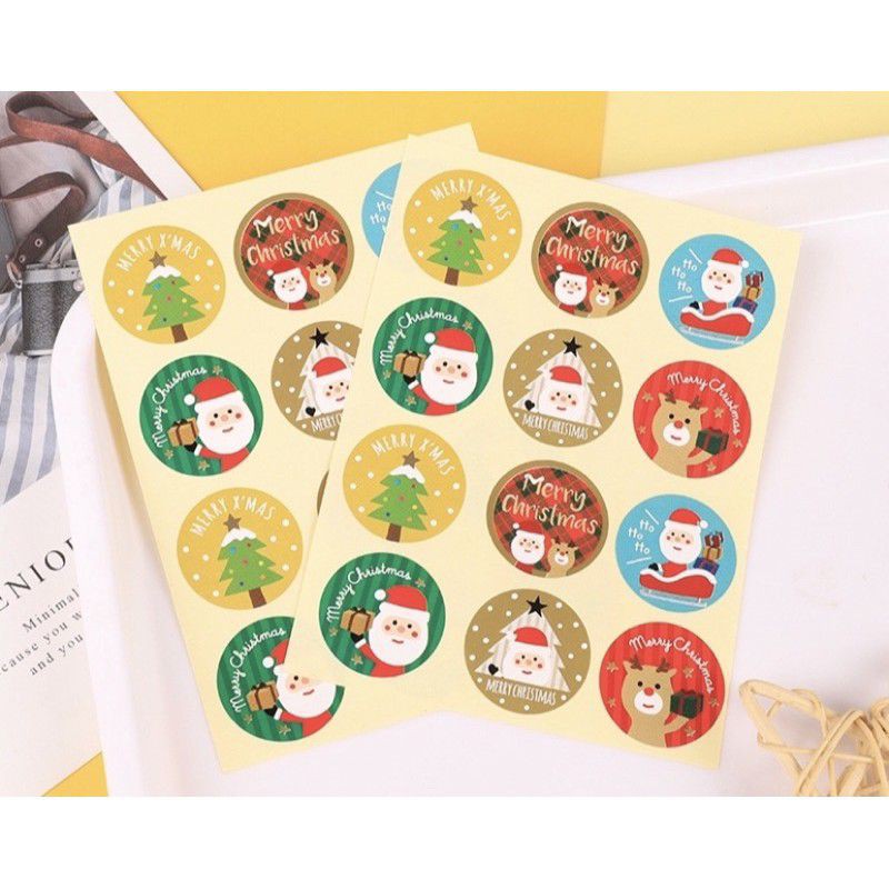 Jual stiker natal 2021 /sticker diy label christmas tree/souvenir ...