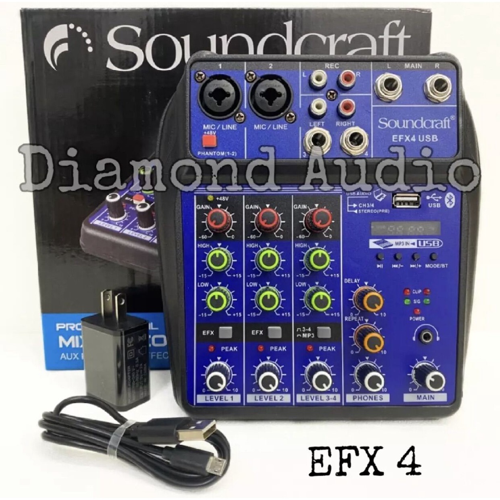 Jual Mixer Soundcraft Efx4 Usb Bluetooth Effect Vocal Delay Mixing Efx 4 Channel ( Bayar ...