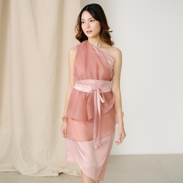 Jual Loure Dress in Dusty Rose (multiways wear) / dress pesta - gaun ...
