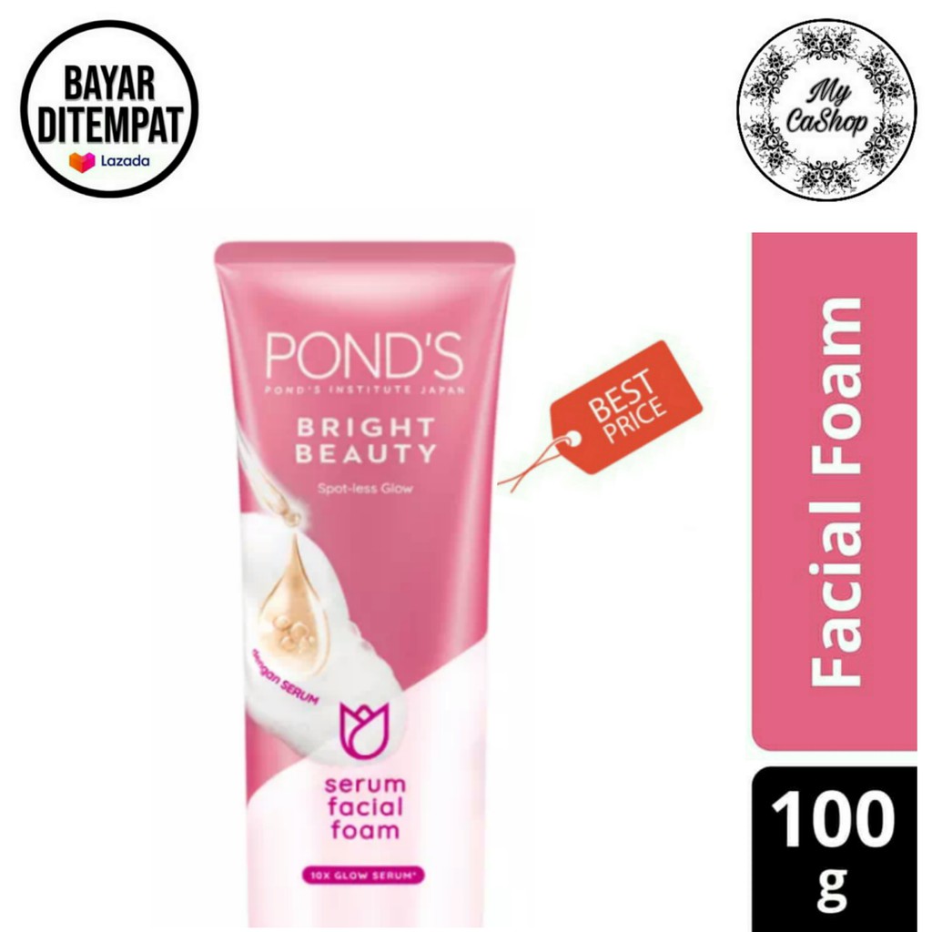 Jual Ponds Bright Beauty Serum Facial Wash 100 Gram | Shopee Indonesia