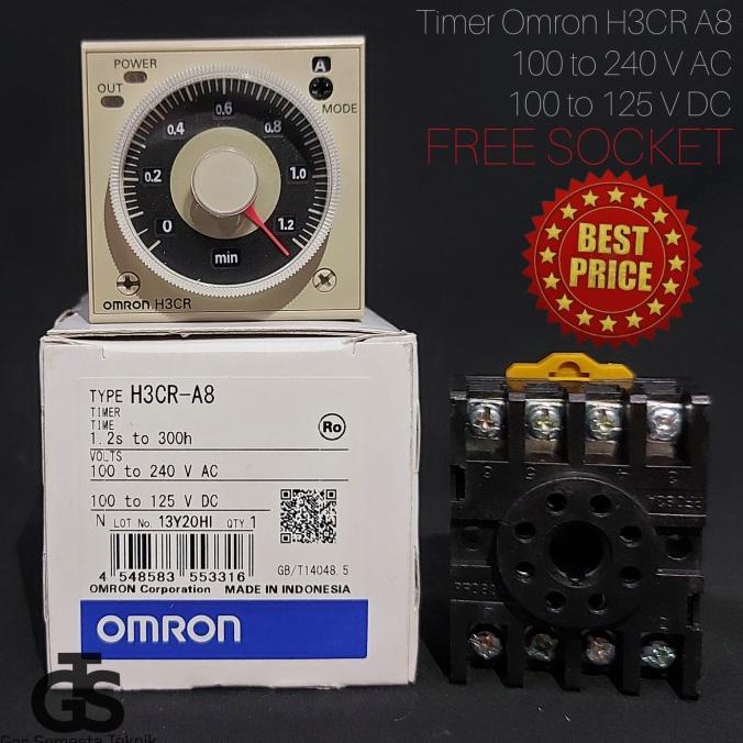 Jual Harga Murah Timer H3Cr-A8 220V Omron | Timer Omron H3Cr A8 220V ...