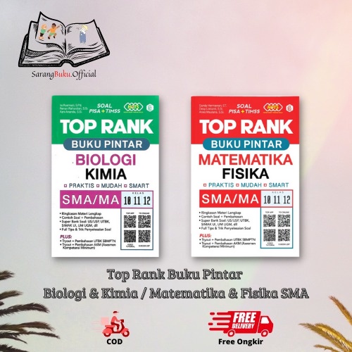 Jual AG - BUKU TOP RANK BUKU PINTAR BIOLOGI & KIMIA / MATEMATIKA ...