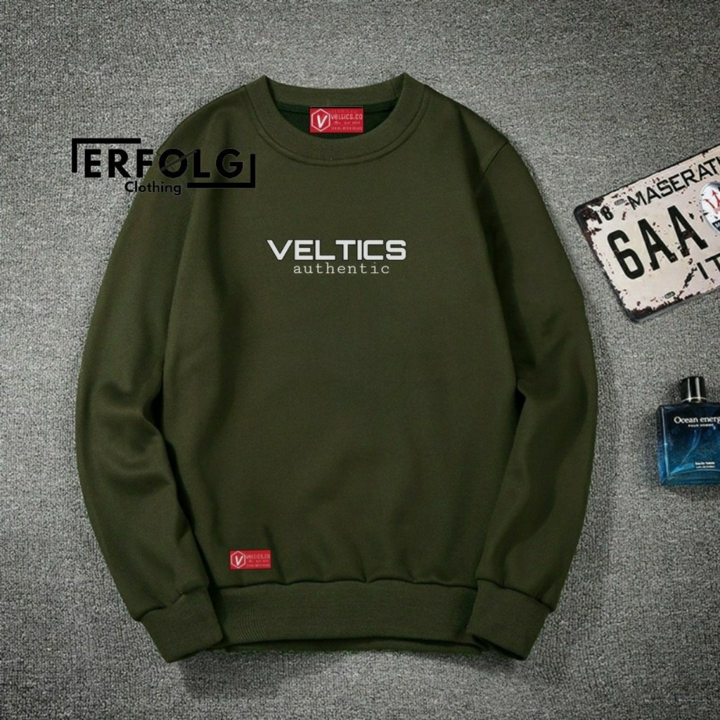 Jual Sweater Crewneck Pria Wanita Original Distro Lokal Hijau Army ...
