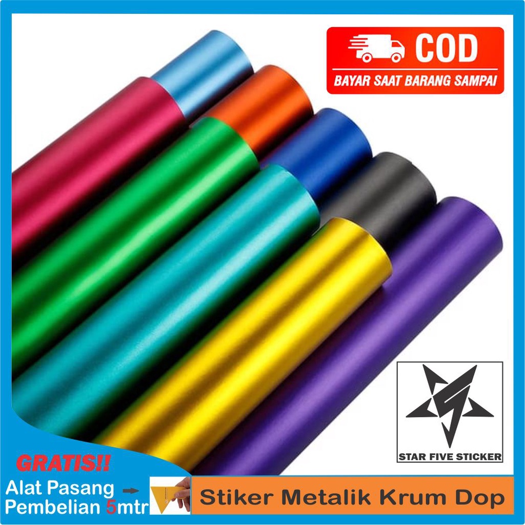 Jual Stiker Skotlet Motor Matte Chrome Metalik Dop | Shopee Indonesia