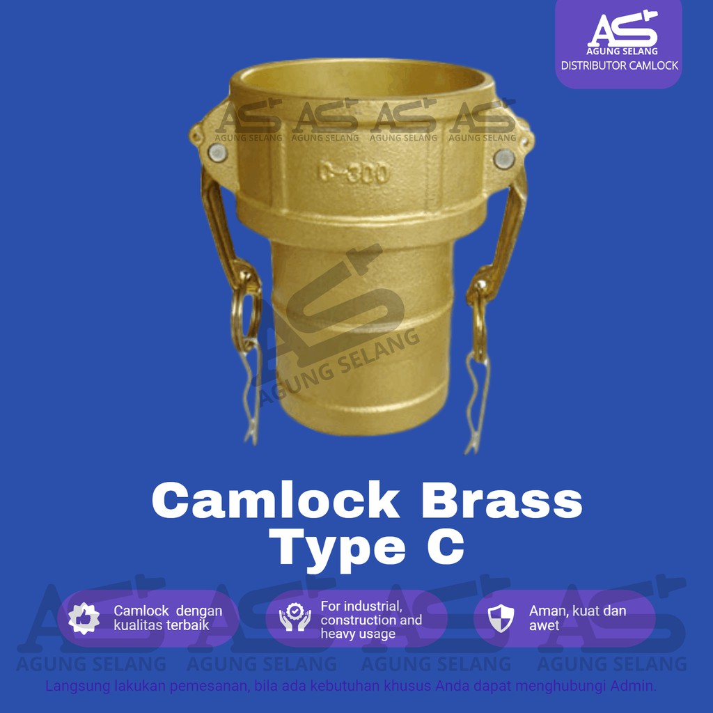 Jual Camlock C 2inch Brass Tipe C200 Hose Shank Coupler C 200 2 ...