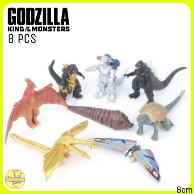 Jual Action Figure GODZILLA set isi 8 pcs - Miniatur Topper Kue Pajangan Mainan Kaiju Pacific ...