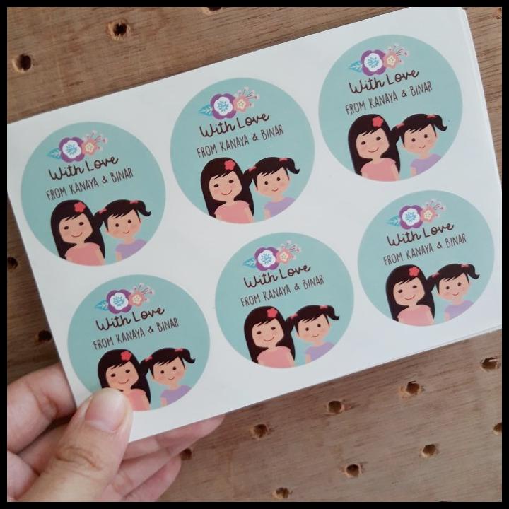 Jual Gift Label Nama Stiker Nama Sticker Ulang Tahun Sticker Custom ...