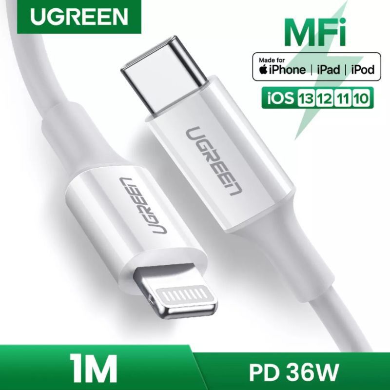 Jual Ugreen USB C to Lightning Cable MFi Certified Support Power Delivery Fast Charging | Shopee ...