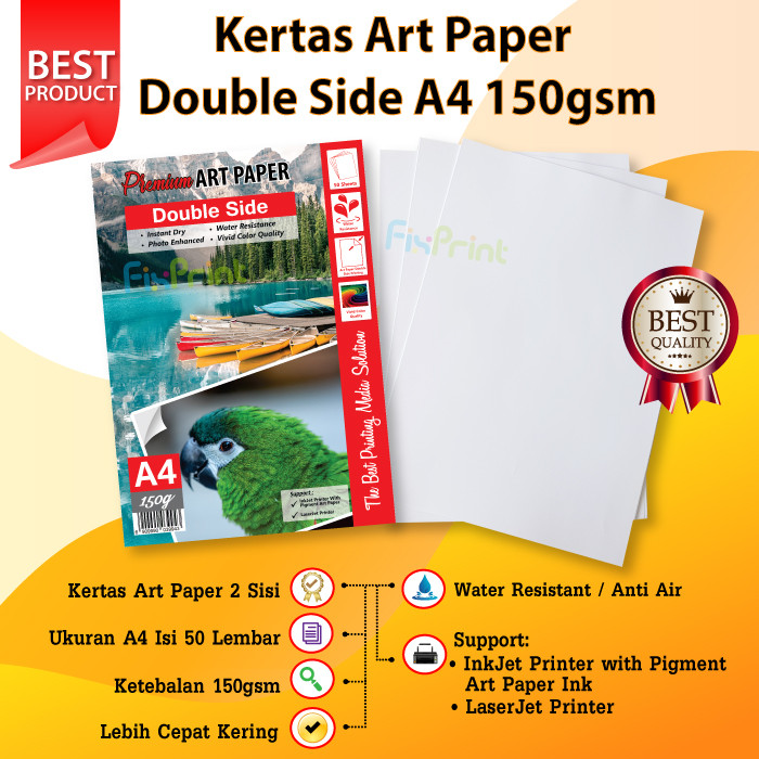 Jual Kertas ART PAPER A4 150 gsm isi 50 Lembar FSB909 | Shopee Indonesia