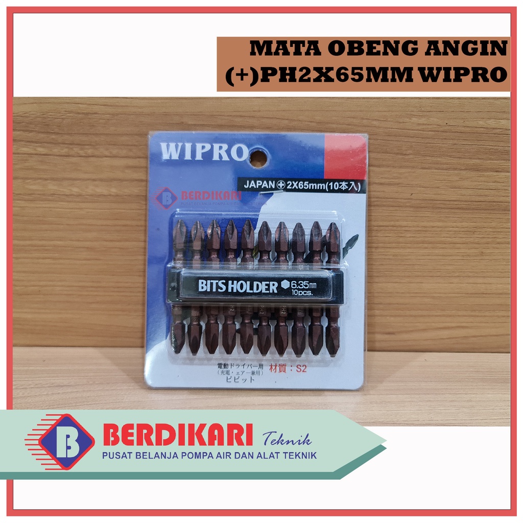 Jual WIPRO 1 Pcs Mata Obeng Plus PH 2 Mata Bor Obeng Angin Magnet PH2 ...