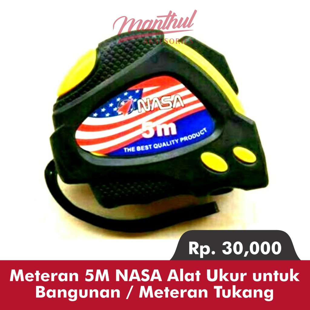 Jual Meteran 5M NASA Alat Ukur untuk Bangunan / Meteran Tukang | Shopee ...