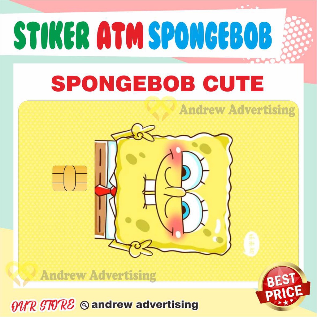 Jual STIKER ATM SPONGEBOB FACE | GARSKIN / STIKER KARTU ATM / SKIN ...