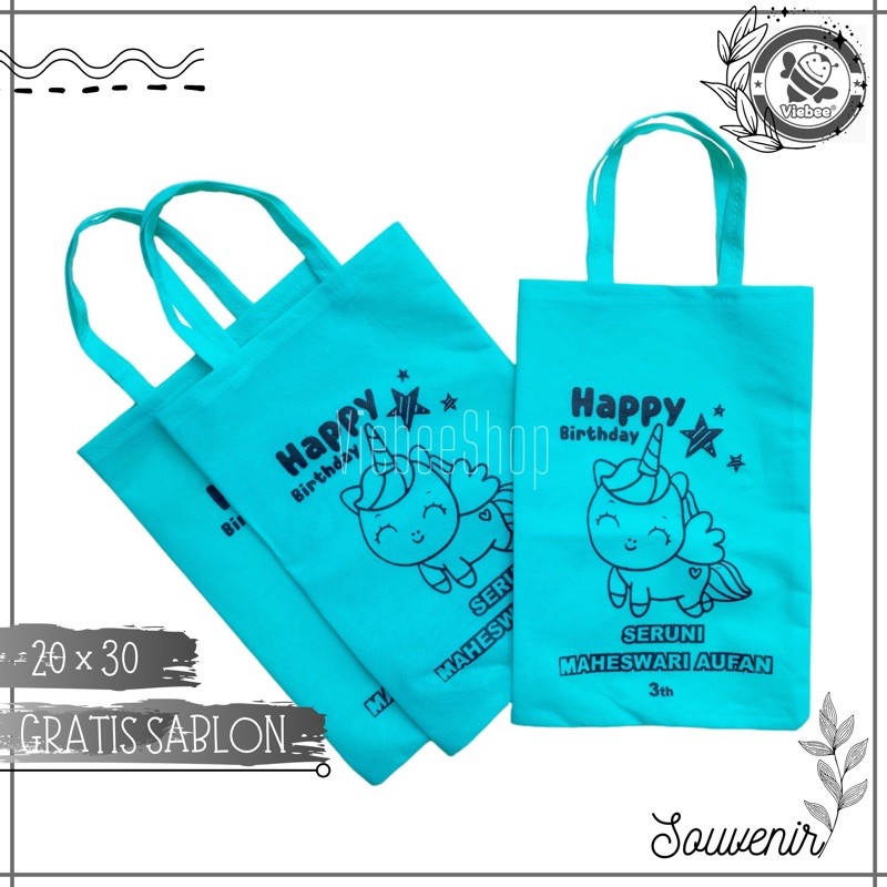 Jual TAS ULTAH MURAH (F20x30)/ Souvenir Ultah/ Tas Ulang Tahun Anak ...