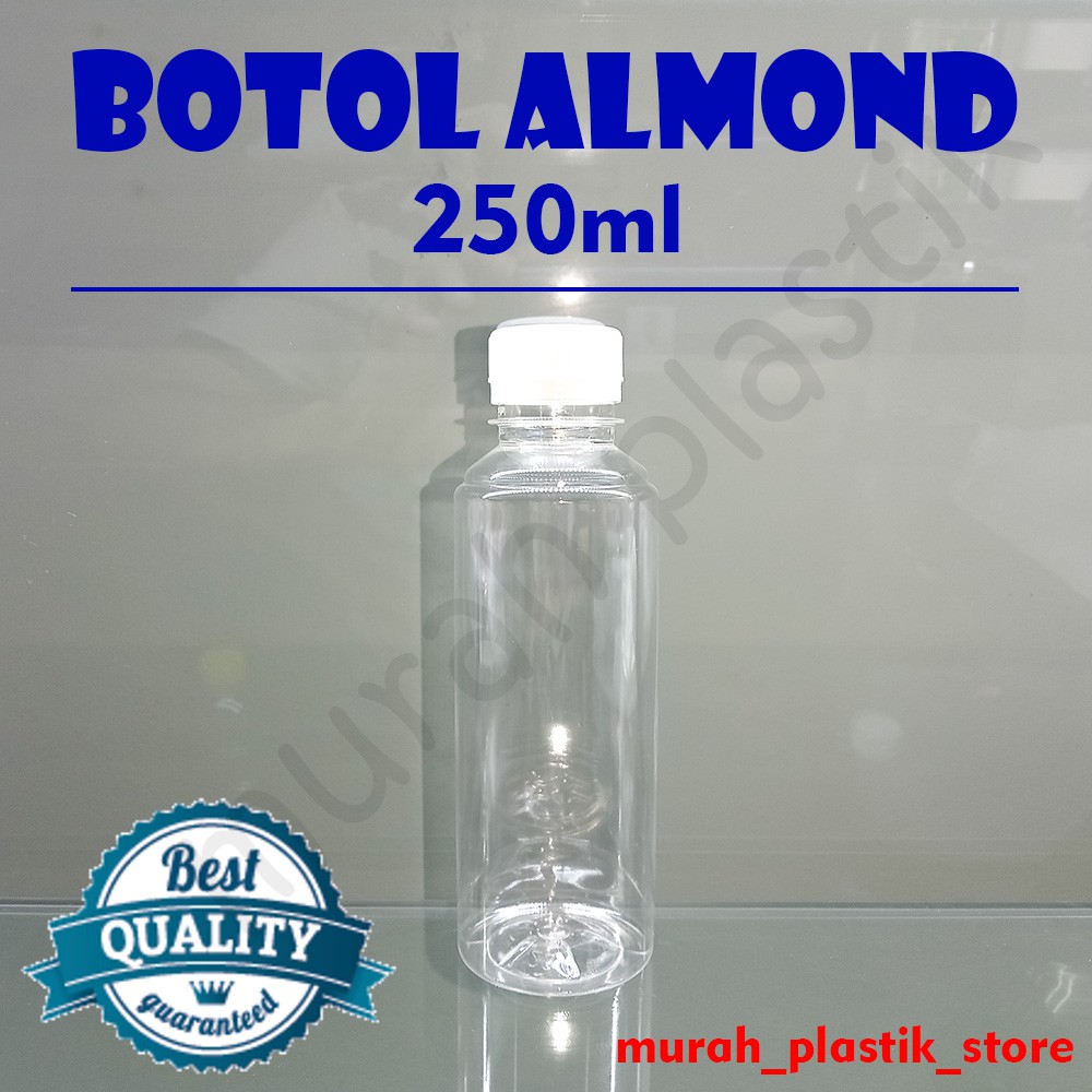 Jual Botol Almond 250 ml / Botol Plastik 250 ml / Botol 250 ml + TUTUP ...