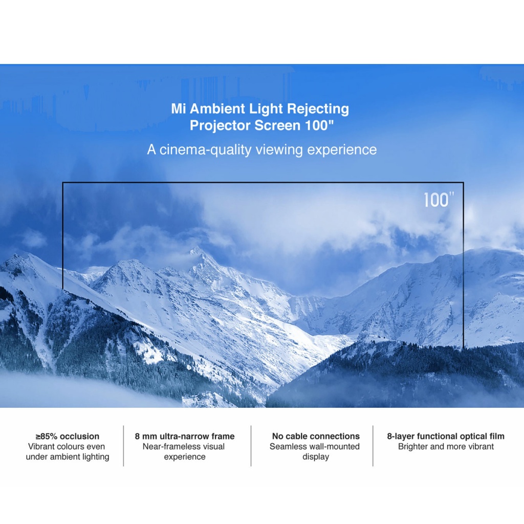 Jual Mi Ambient Light Rejecting Projector Screen 100" Layar Proyektor ...