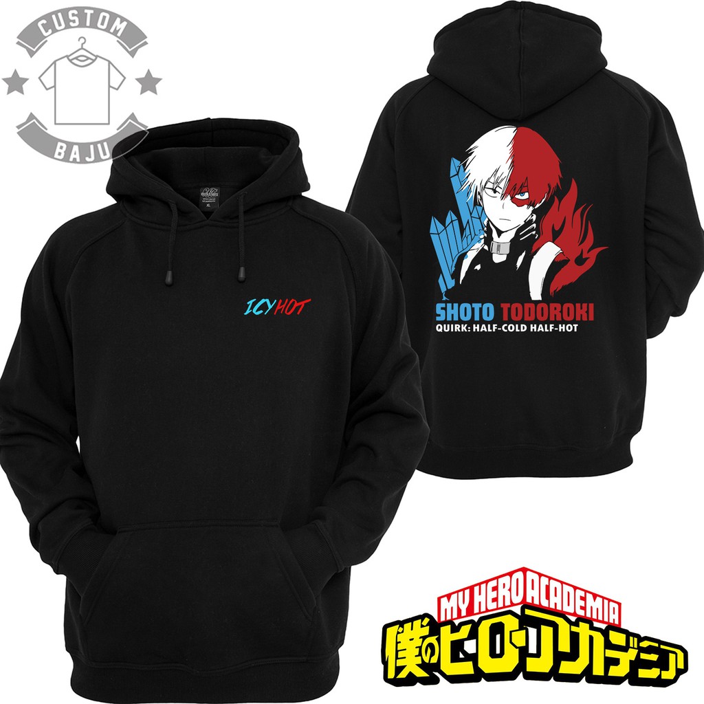 Jual Sweater Hoodie Anime Shoto Todoroki Icy Hot Boku No Hero My Hero ...