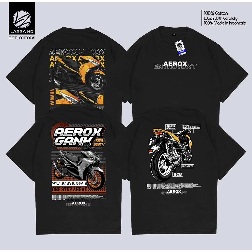 Jual Kaos Tshirt Distro Yamaha Aerox Connected New Aerox Old Sunmori Touring Riders Club ...