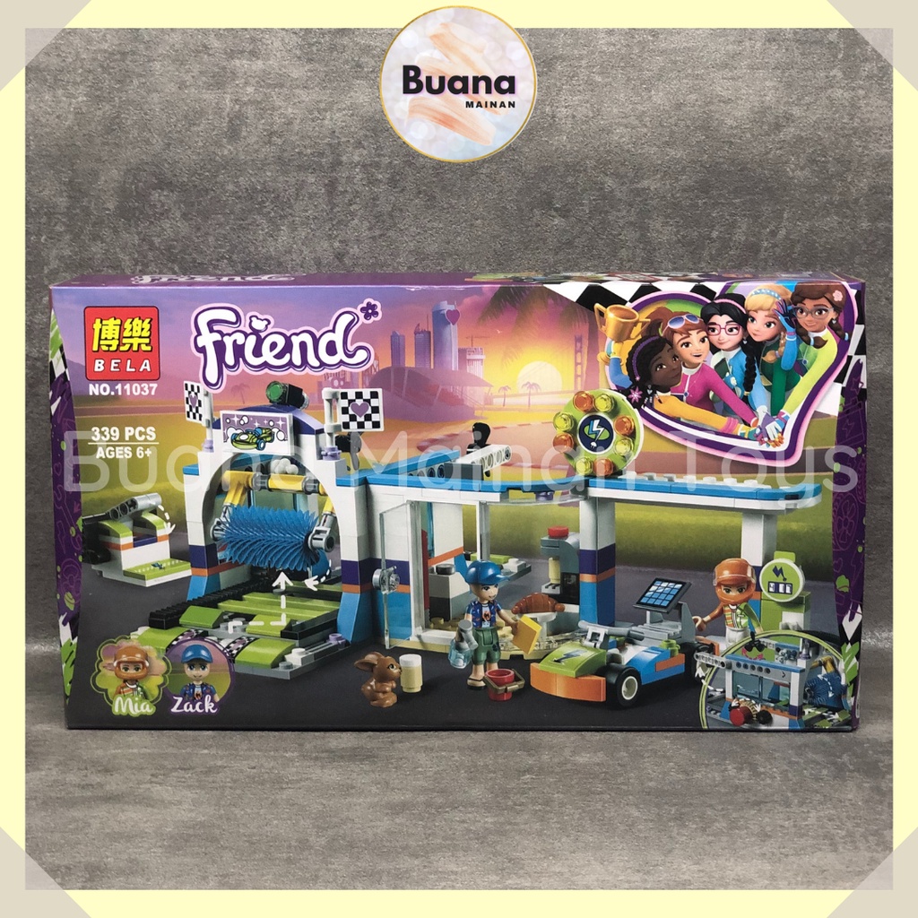Jual BRICKS FRIENDS PIT STOP CAR WASH MAINAN EDUKASI ANAK CEWE BLOCK RACING CAR FRIEND BRICK ...