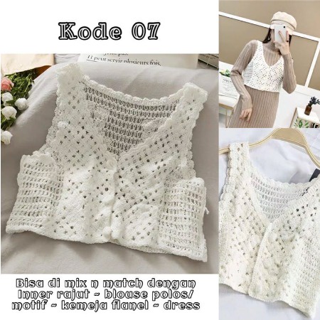 Jual INFINITY-IMPORT VEST CANDY OUTER IMPORT BAHAN RAJUT GRATIS TAS ...