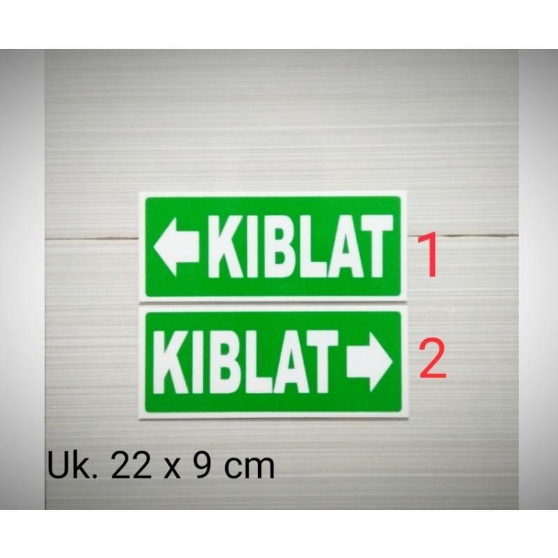 Jual Acrylic Sign label kiblat/petunjuk arah tulisan kiblat | Shopee ...