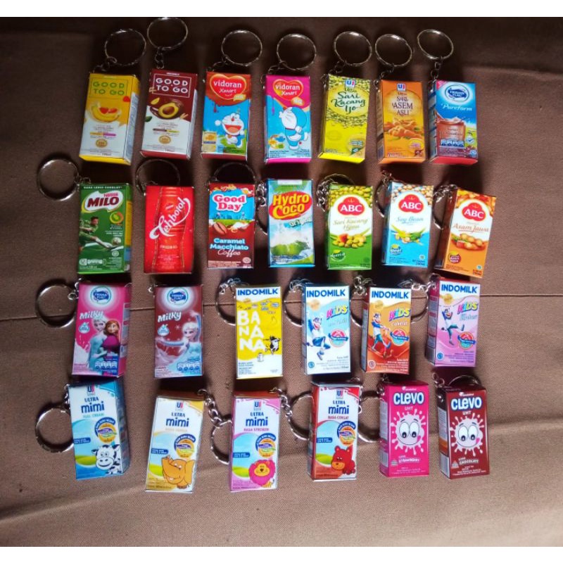 Jual GANCI - GANTUNGAN KUNCI KOTAK SUSU - MINIATUR SOUVENIR MURAH - 50 ...