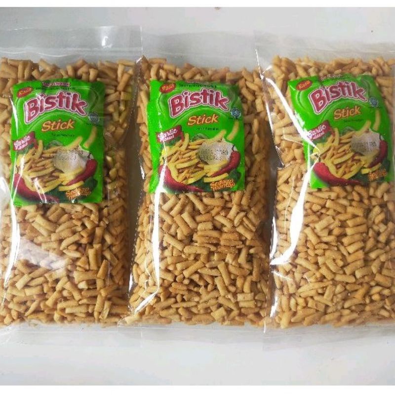 Jual Bistik snack garlic/bawang jadul bentuk stik kiloan 230gr | Shopee ...