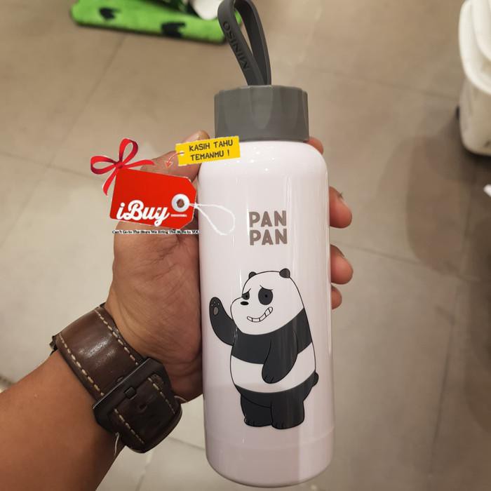 Jual MINISO 300 ML BARE BEARS PANPAN PANDA BOTOL MINUM PLASTIK WHITE ...