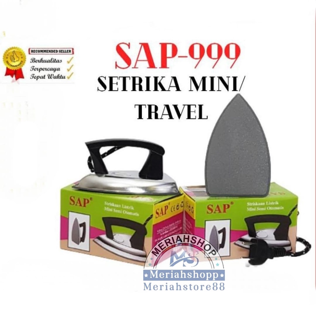 Jual Setrika Listrik Strika Gosokan Kecil Mini SAP Portable Travel Iron ...