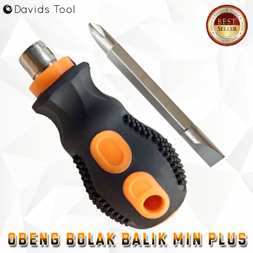 Jual Obeng Bolak Balik Plus Minus Kecil Mini Cebol 2 Inch Karet ...