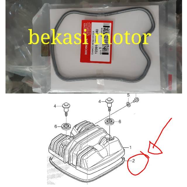 Jual 12391-KRM packing karet gasket cover head honda CRF 150 megapro ... Jual 12391-KRM packing karet gasket cover head honda CRF 150 megapro ...