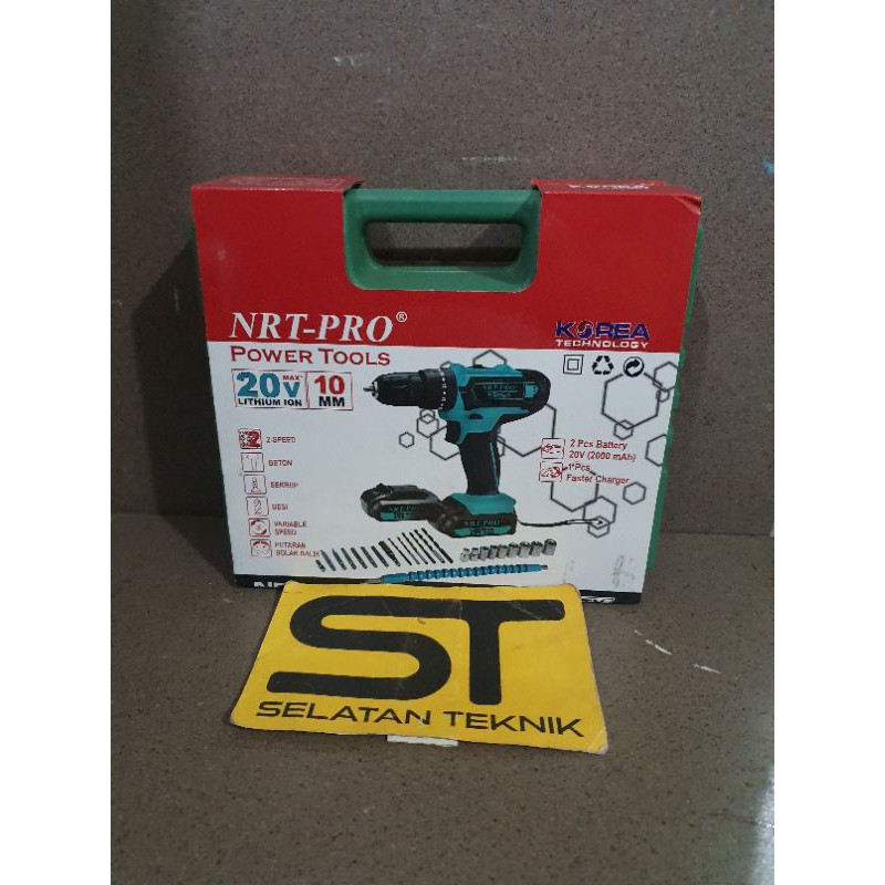 Jual nrt pro cordless bor impact 10 mm 340 hd | Shopee Indonesia
