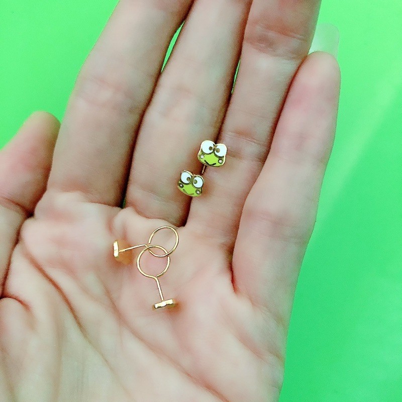 Jual Anting Toge Loop Keroppi kecil Ayu | Shopee Indonesia