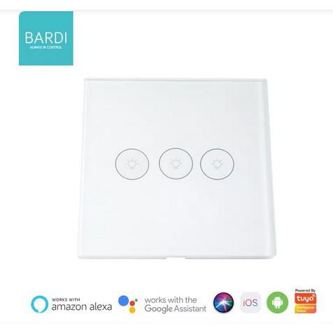 Jual Automation | Bardi Smart Wifi Touch Wall Switch Eu 3-Gang - Putih ...