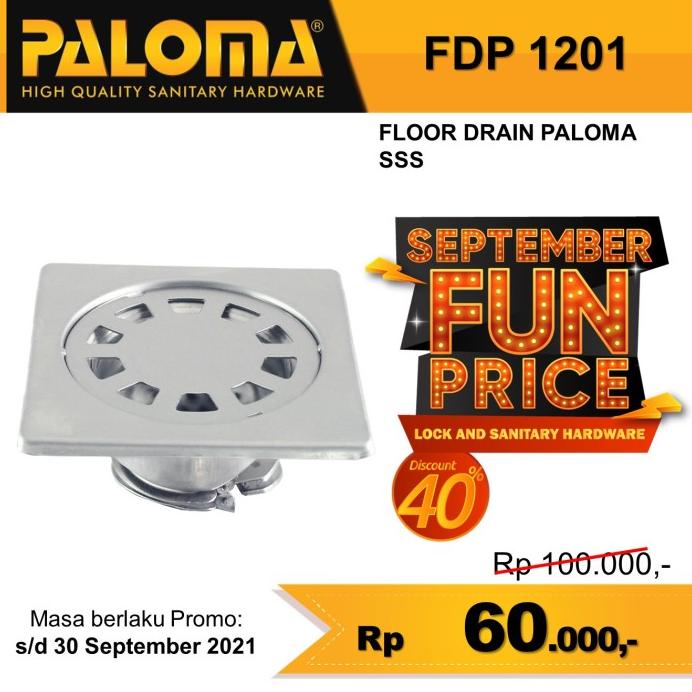 Jual Floor Drain PALOMA FDP 1201 Lubang Saringan Air Lantai Mandi Avur ...