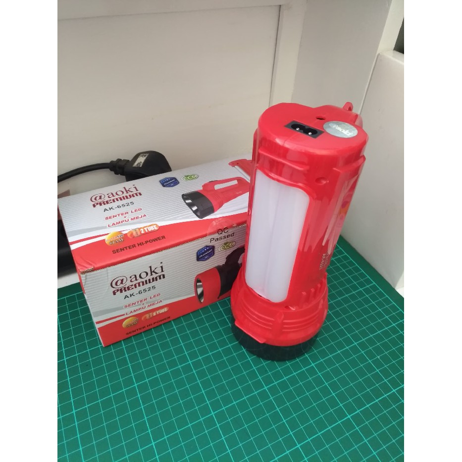 Jual Senter aoki AK 6525/ lampu emergency Meja | Shopee Indonesia
