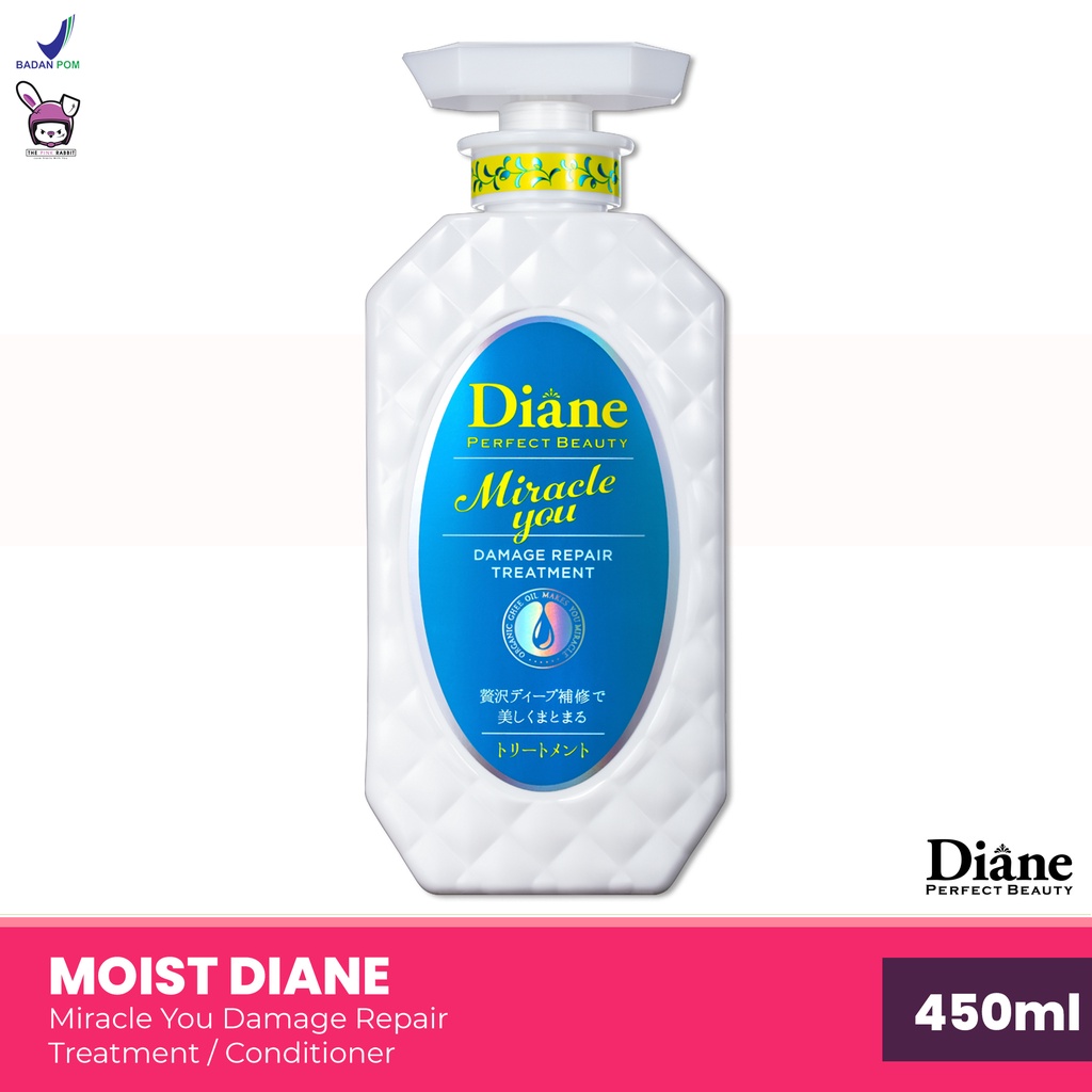 Jual MOIST DIANE Miracle You Damage Repair Treatment 450 ml (Made in Japan) | Shopee Indonesia