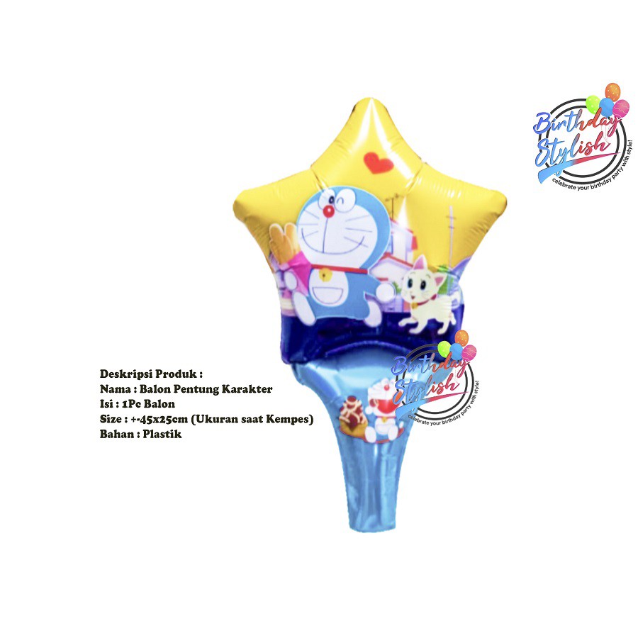 Jual Balon Foil Doraemon/ Balon Love Doraemon Pentung/ Balon Doraemon ...