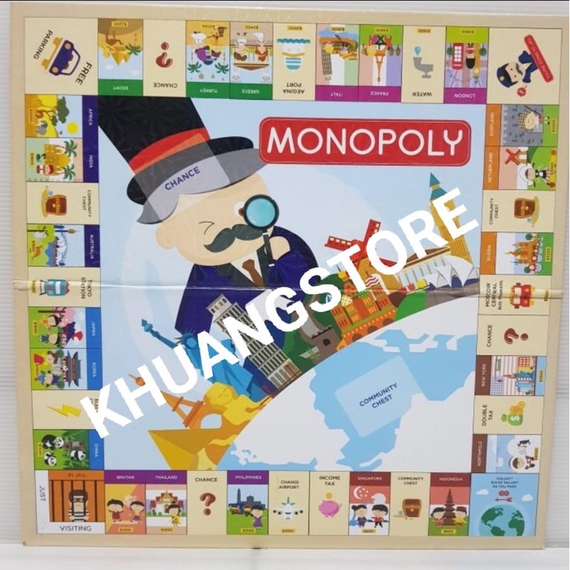 Jual Mainan Keluarga Monopoli Monopoly around the world / board game ...