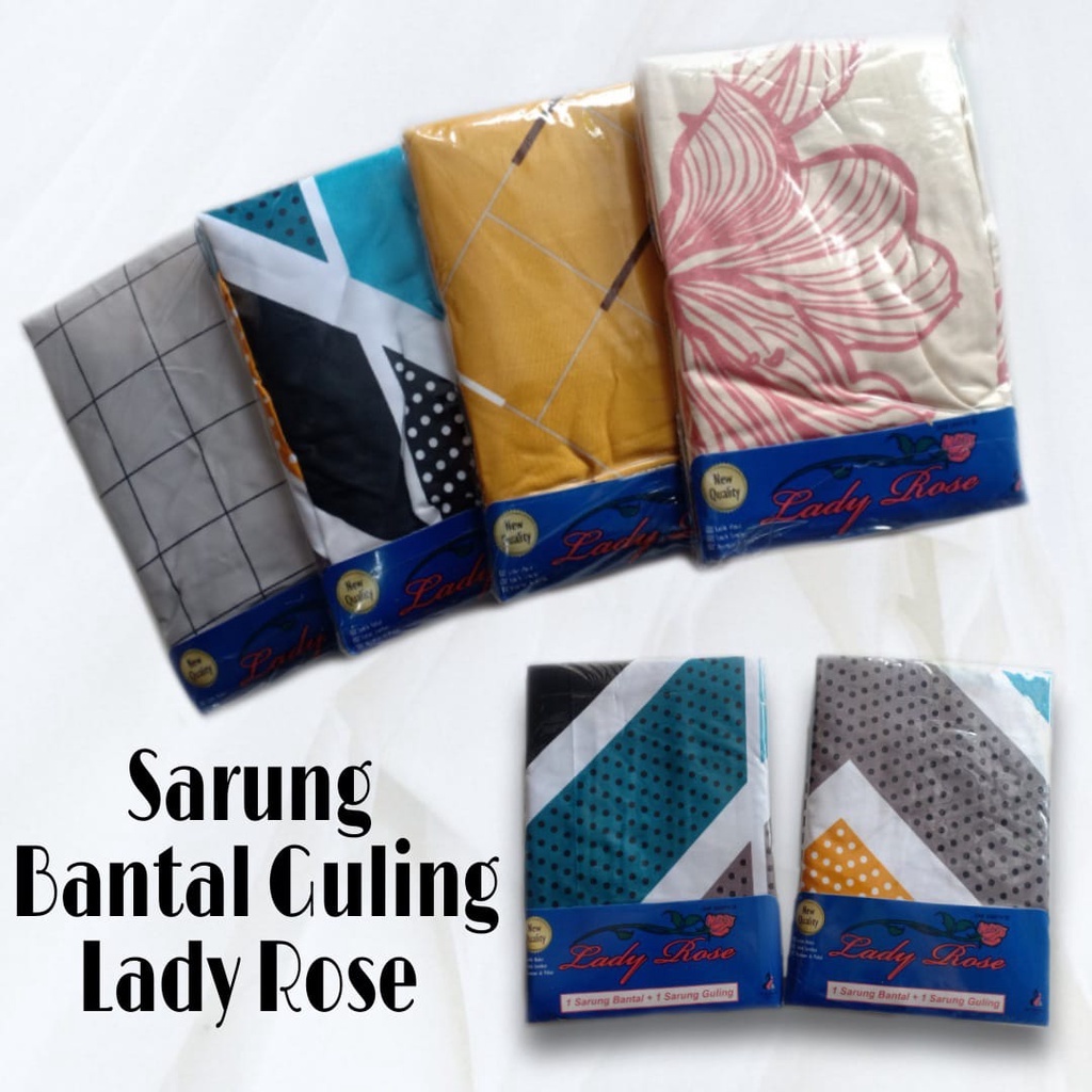 Jual SARUNG BANTAL DAN GULING LADY ROSE 1 PACK ISI 2 PCS (1 BANTAL + 1 ...