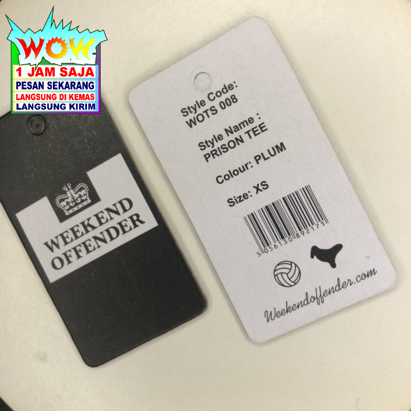 Jual WEEKEND OFFENDER TAG BARCODE SUPER PREMIUM SUPER TEBAL 800gsm CO ...