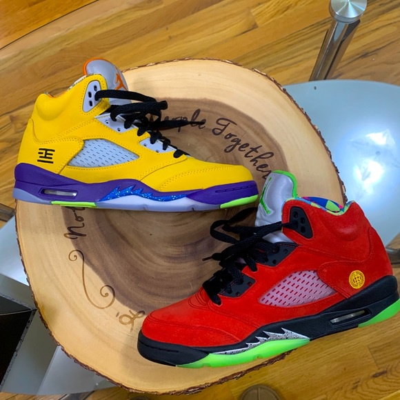 Jual SEPATU NIKE AIR JORDAN 5 RETRO WHAT THE RED YELLOW MERAH KUNING ...