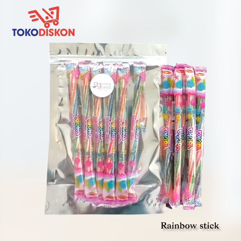 Jual Permen Roll Rainbow Stik // Premium | Shopee Indonesia